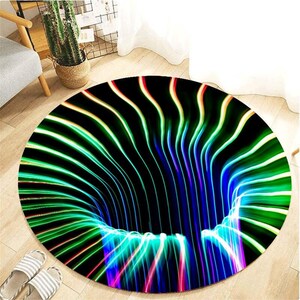 3D Abstract Rug,vortex Rug,round Rug, Colorful Rug,home Decorative Rug ...