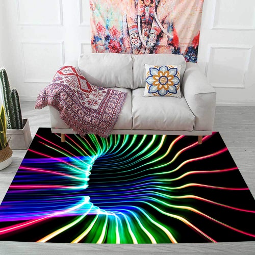3D Vortex Illusion Rug for Living Room Rugfan Carpetarea - Etsy