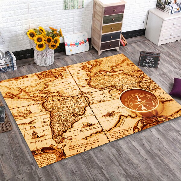 World Map Rug - Etsy