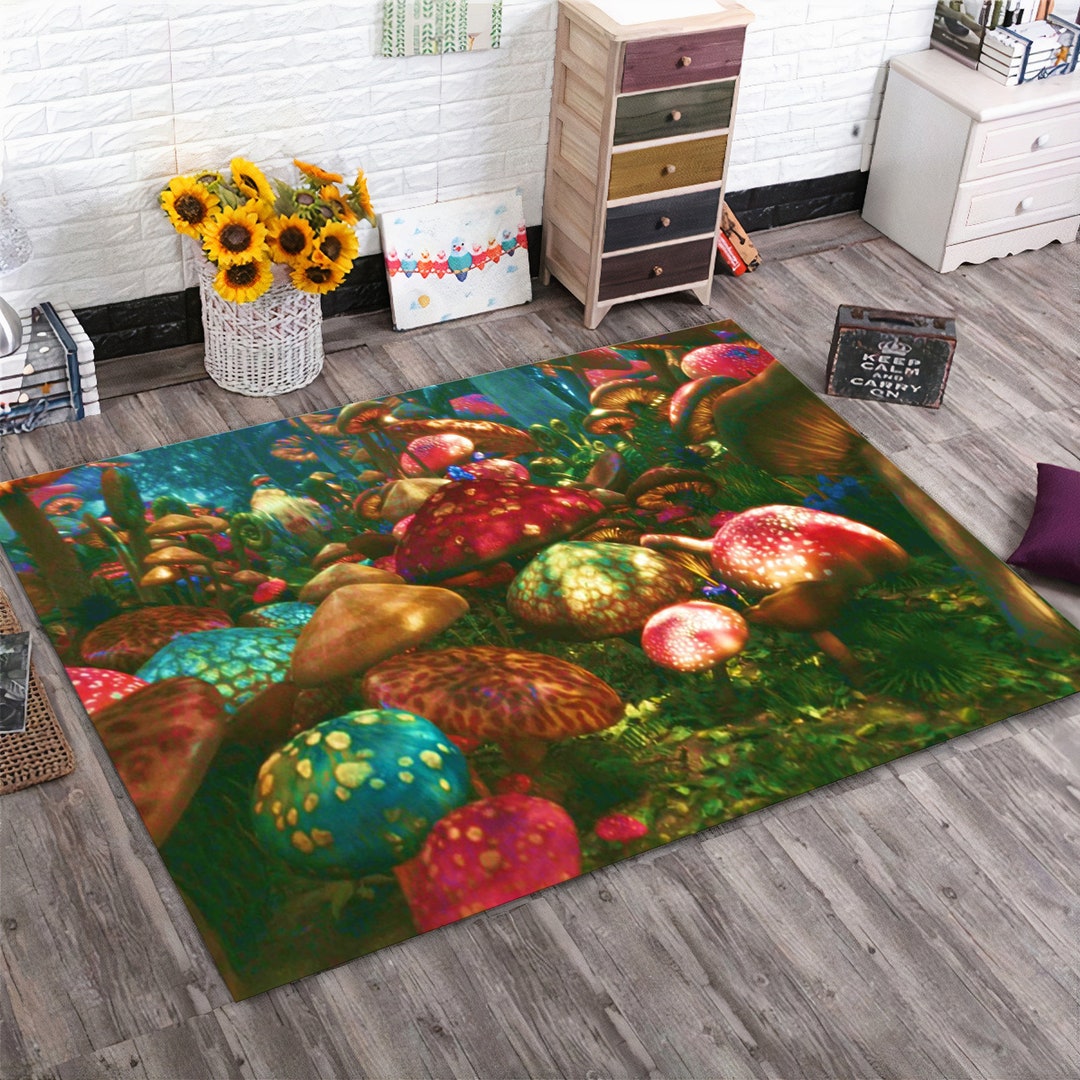 Mushroom Rug, Mushroom Design, Cute Mushroom Rug, Mushrooms,rugs for ...