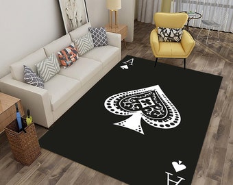 Playing Cards Symbols Area Rug - Etsy