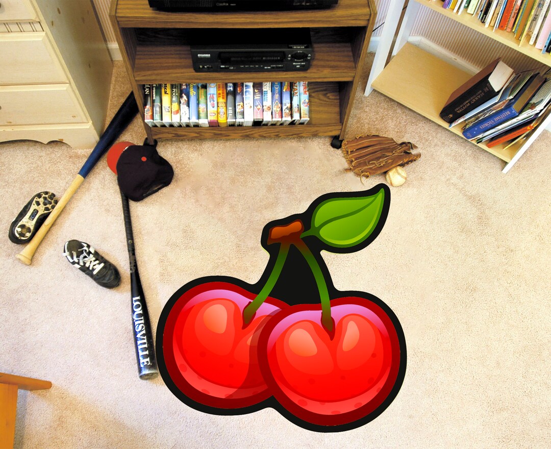 Cherry Rug,fruit Rug,kitchen Rug,cherry Shaped Rug,rugs,shaped Rug,rugs ...