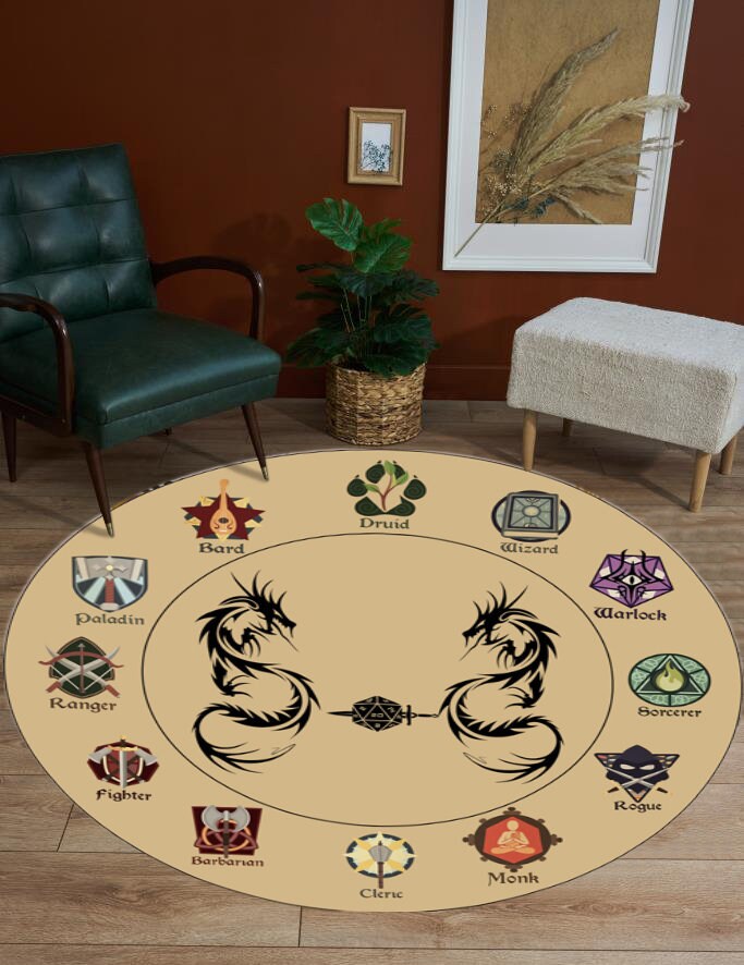 Dungeons Dragons Rugdungeons Rugdragon Rugliving Room - Etsy