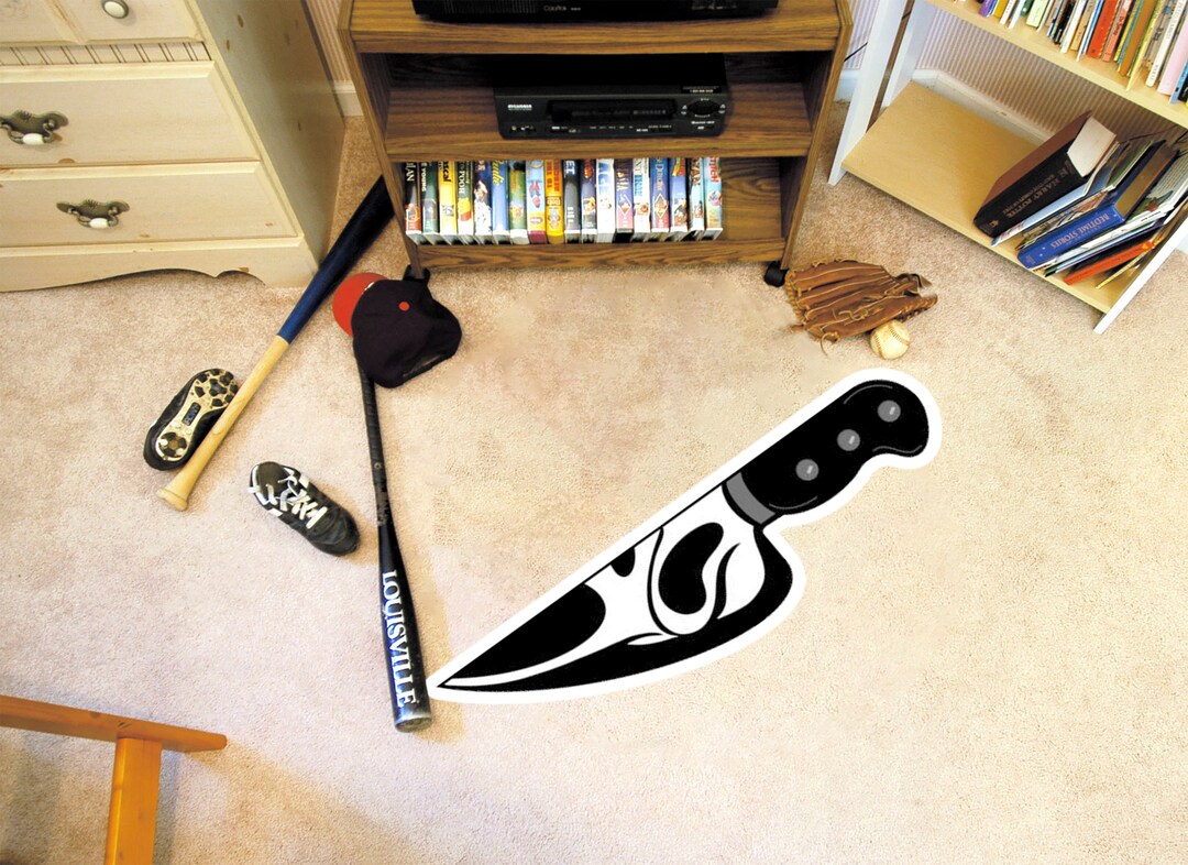 Scary Face Rug,knife Rug,horror Rug,knife Shaped Rug,rug,shaped Rug ...