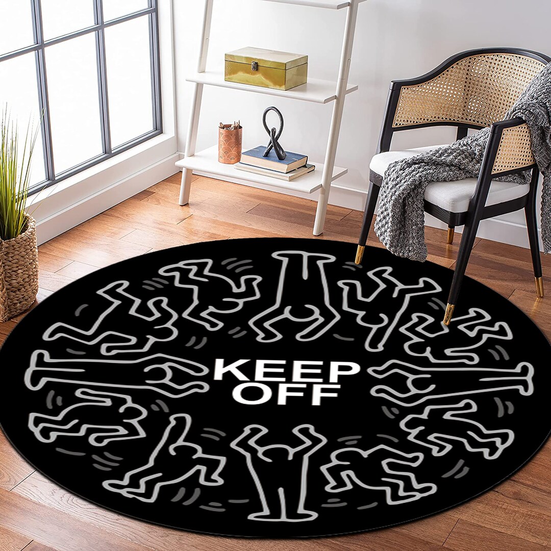 Keith Haring Rug,keith Haring Dancing Carpet,round Rug,living Room Rug ...