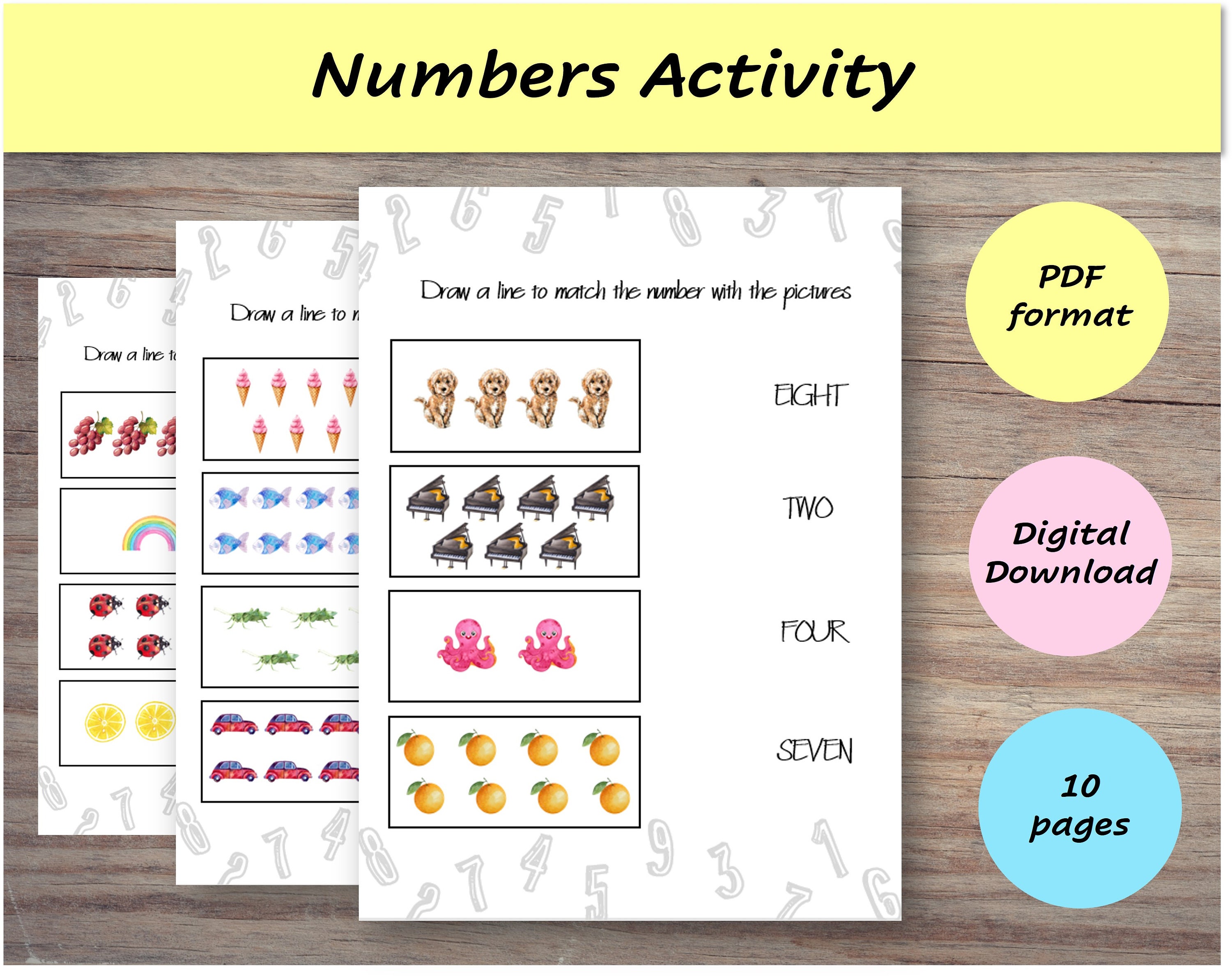 Counting Numbers Activity | Number Association Game | Early Learning ...