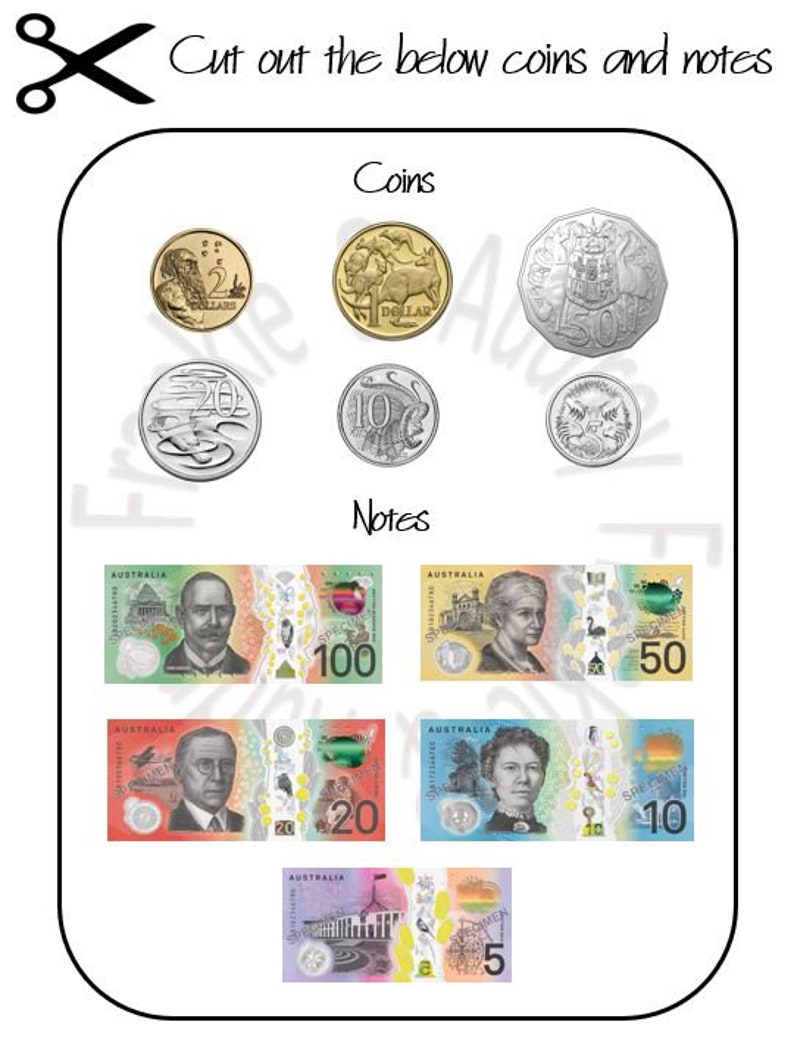 Australian Money Activity | Classroom Learning | Counting Activity ...