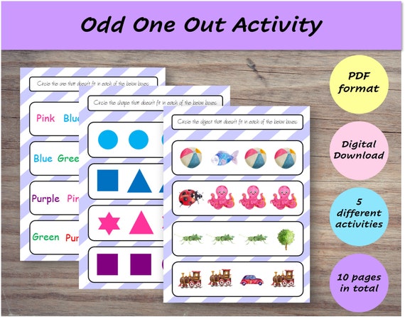Odd One Out Activity Classroom Learning Montessori | Etsy