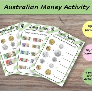 Australian Money Activity | Classroom Learning | Counting Activity ...