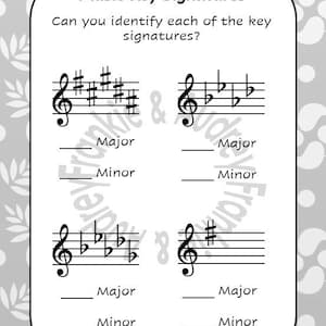 Music Key Signature Activity | Printable Worksheets | Music for ...