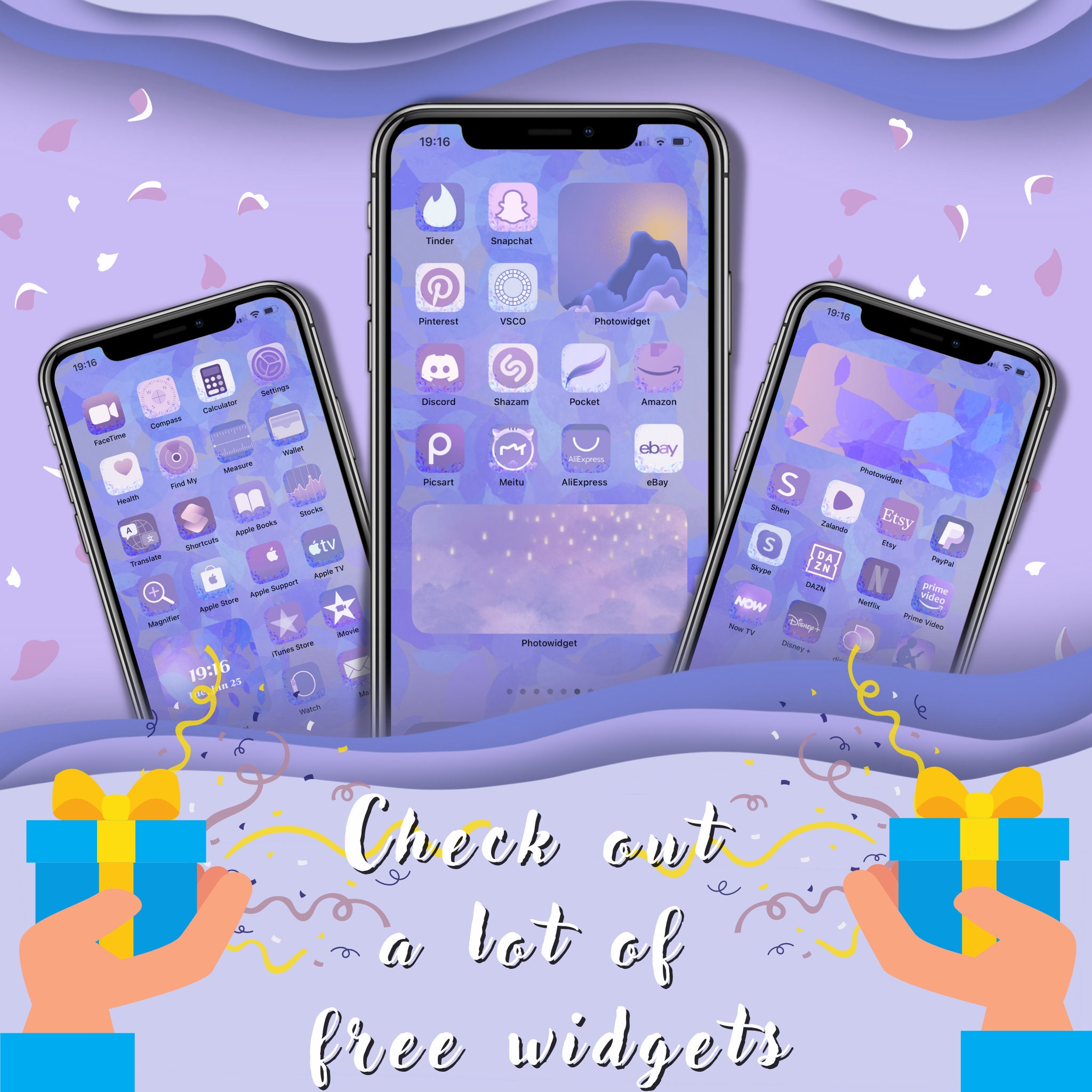 Fairy Violet IOS 15 Icon Apps Lilac&violet Shades Handrawn Wallpapers ...