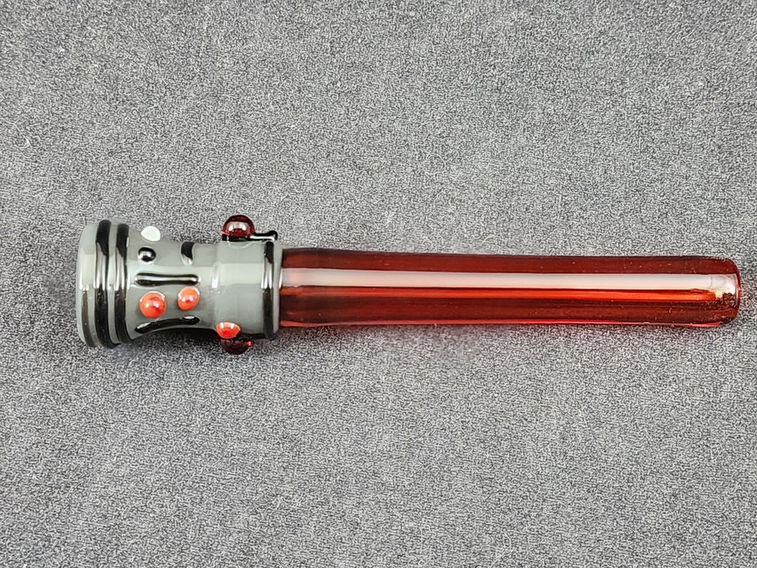 Red Lightsaber Glass Chillum - Etsy