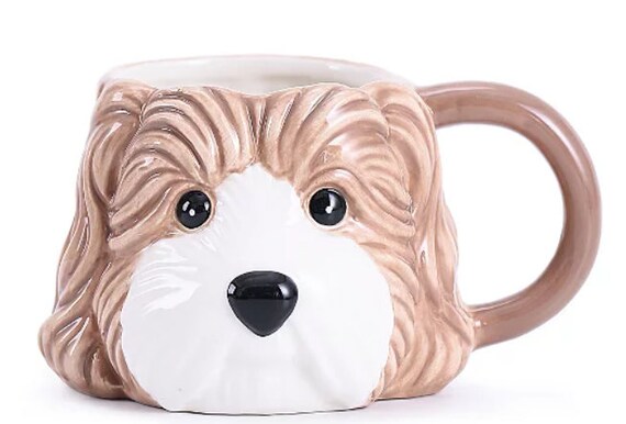 Brown Cockapoo Shaped Tea Coffee Mug Animal Lover Dog Gift - Etsy