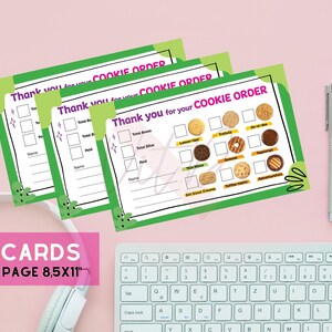 Green Girl Scout Cookie Order Thank You Printable Cookie Printable Size ...