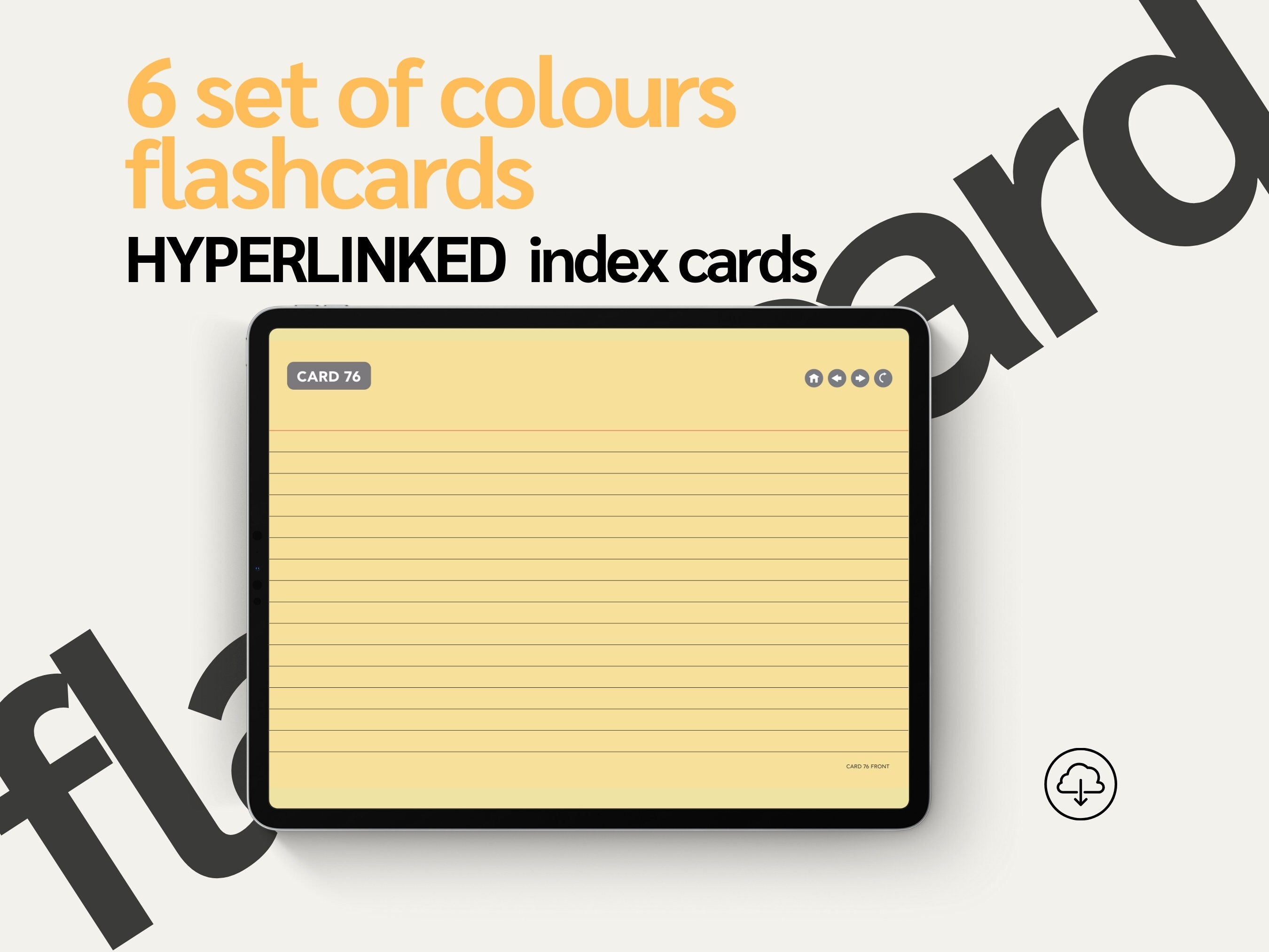 6 Colors Flashcards - 100 Digital Flash Card Hyperlinked - Colours ...