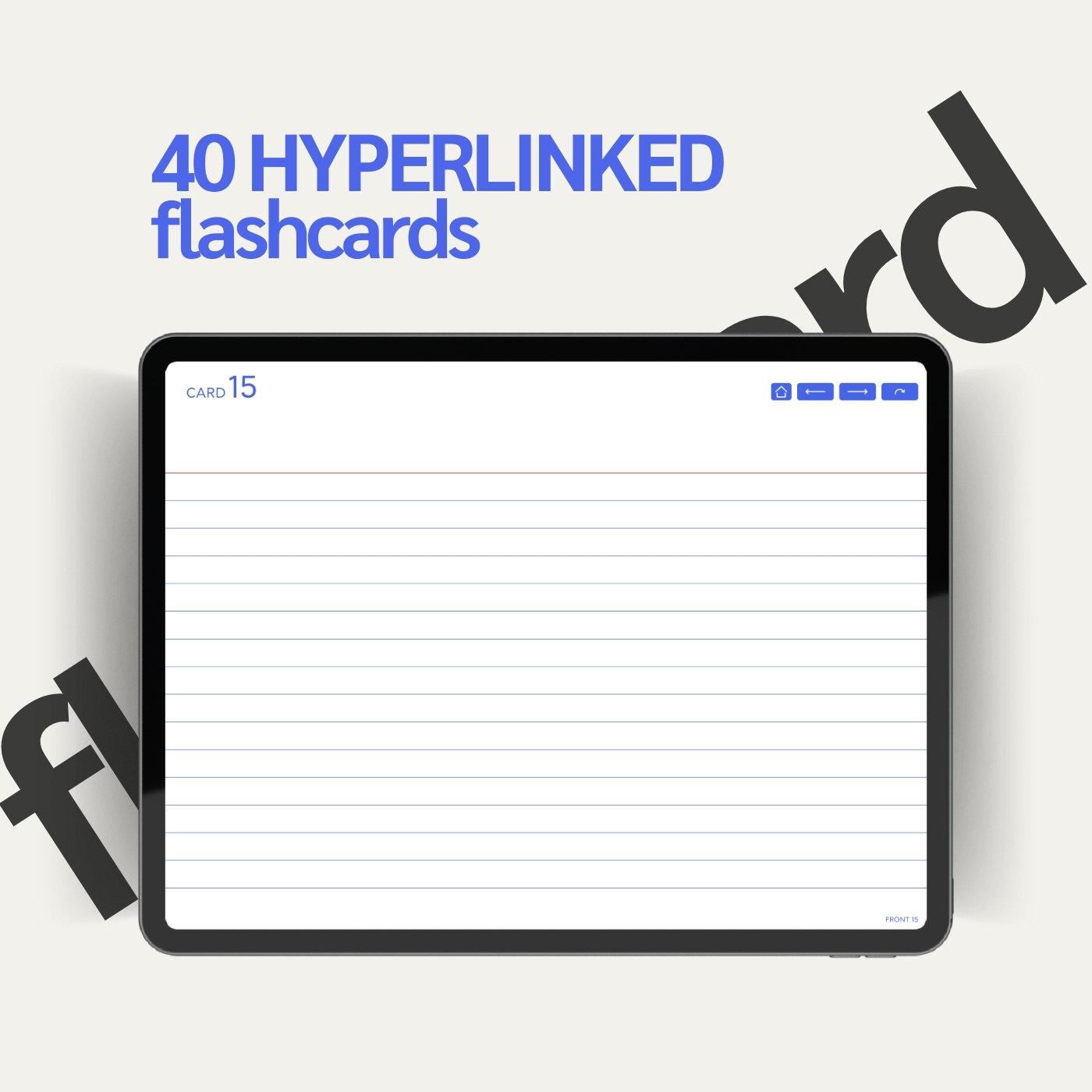 Digital Flashcards - 40 Digital Hyperlinked Flash Cards - 3 Minimal ...