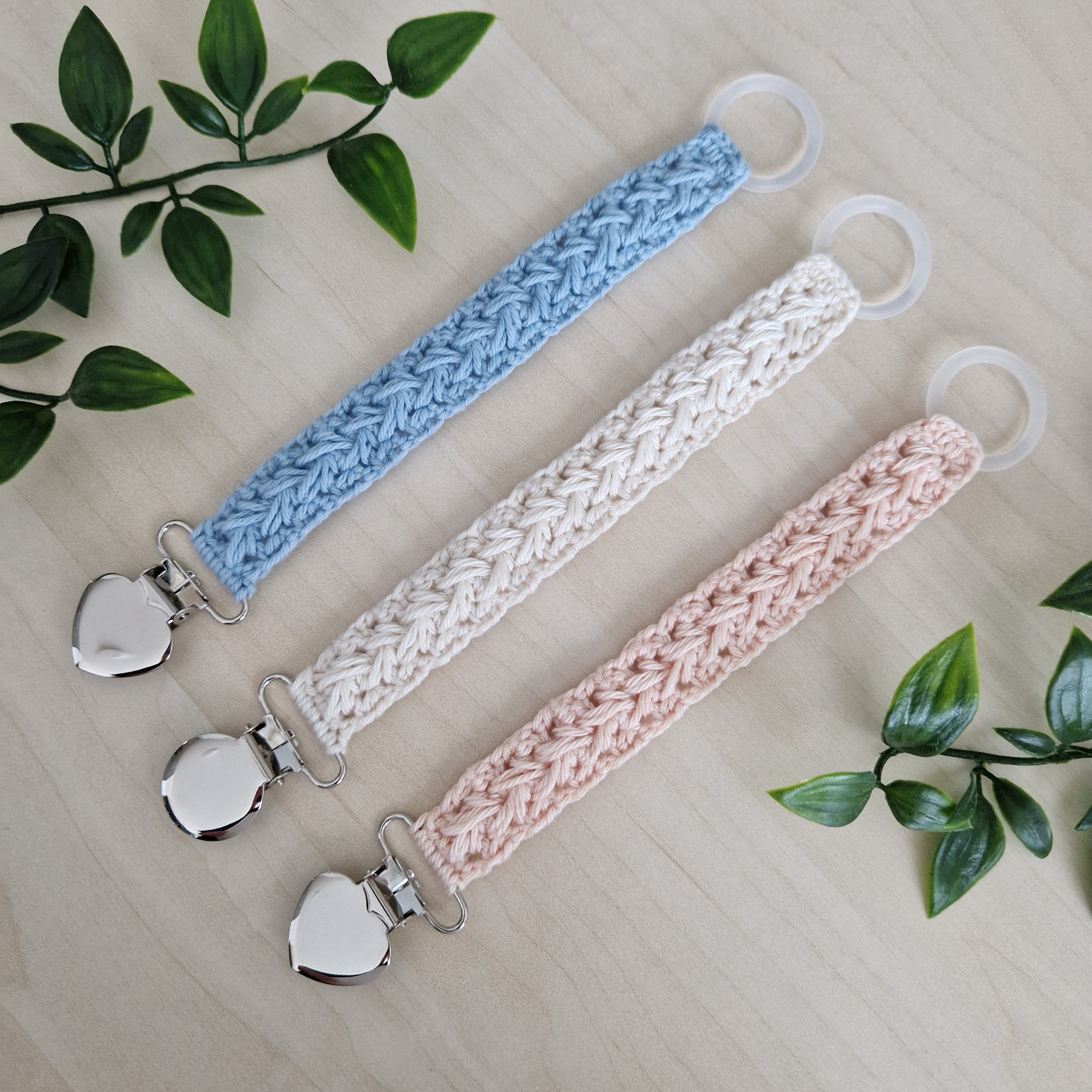 PATTERN: Crochet Pacifier Clip Ellie Pdf-pattern in English - Etsy