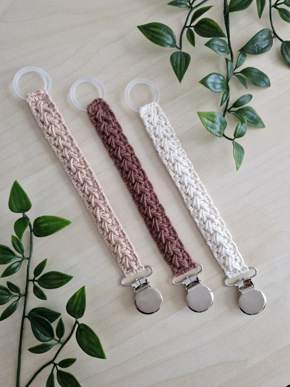 PATTERN: Crochet Pacifier Clip Ellie Pdf-pattern in English - Etsy