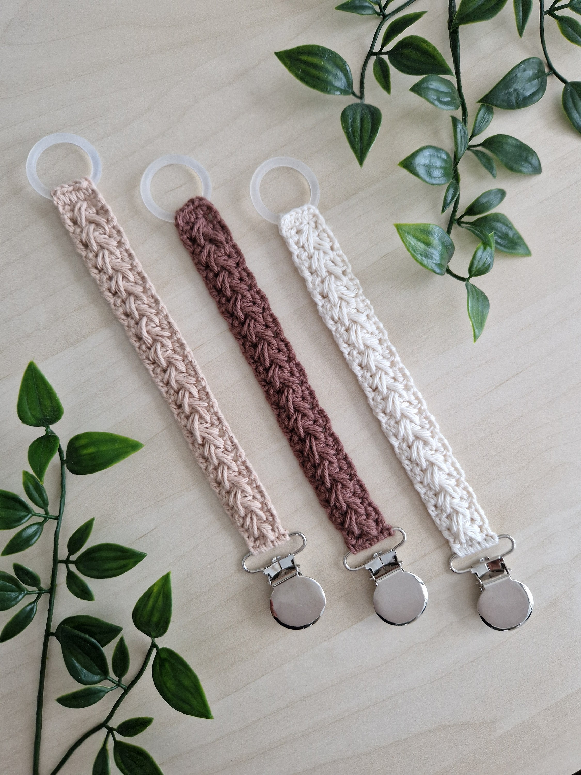 PATTERN: Crochet Pacifier Clip Ellie Pdf-pattern in English - Etsy