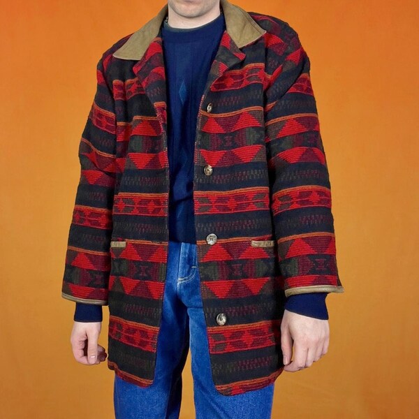 Mens Aztec Coat - Etsy UK