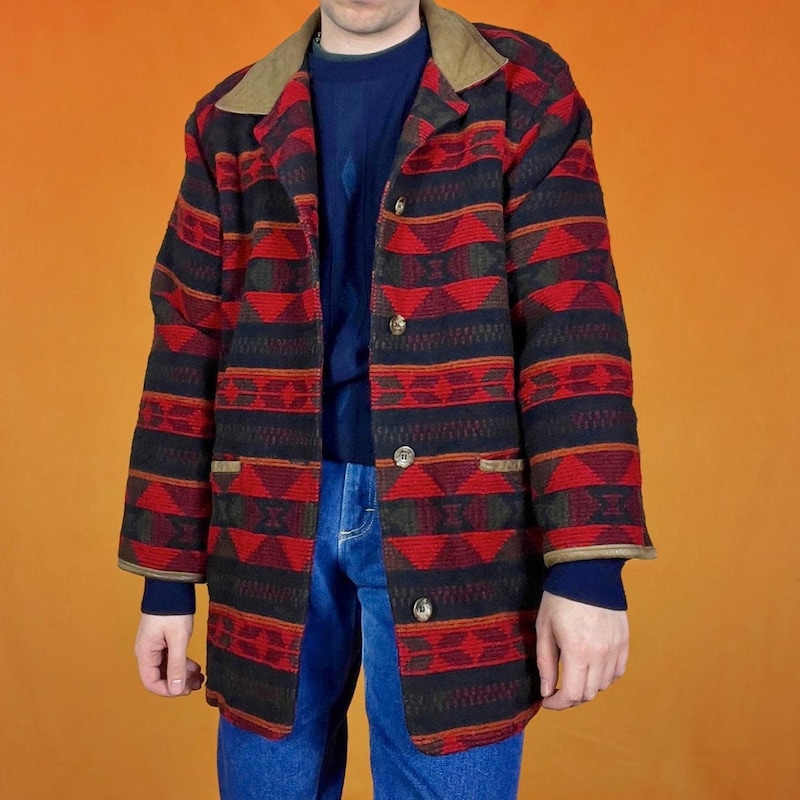 Mens Aztec Coat - Etsy UK
