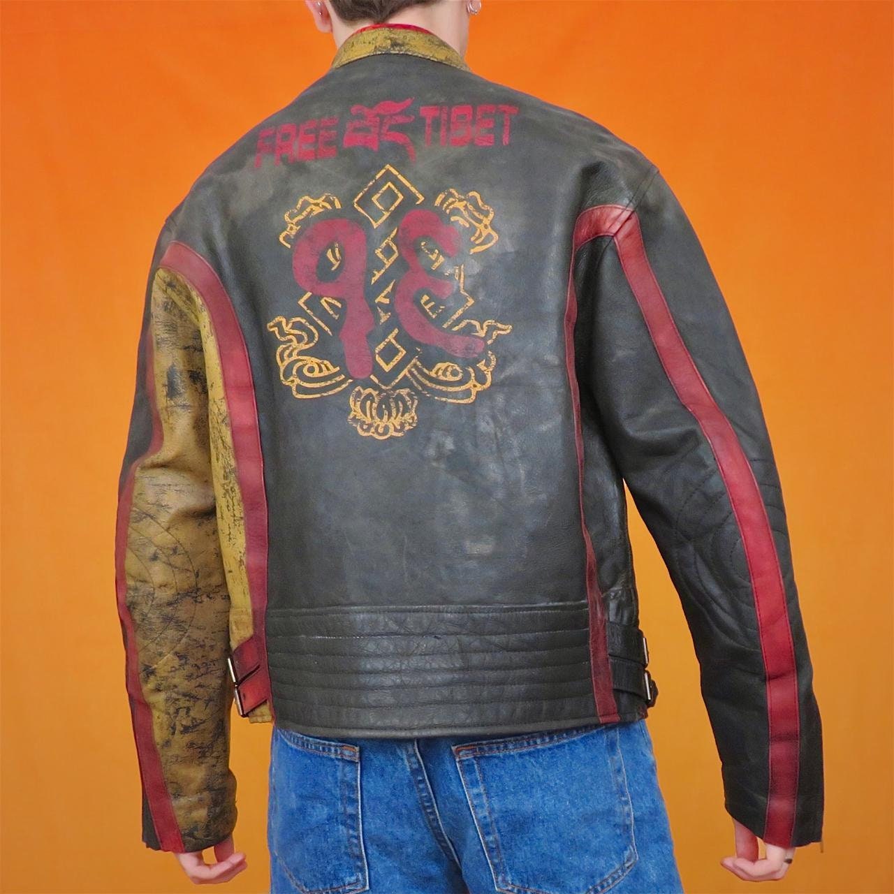 Rare Vintage BELSTAFF Free Tibet Leather Biker Jacket Daytona Racing ...