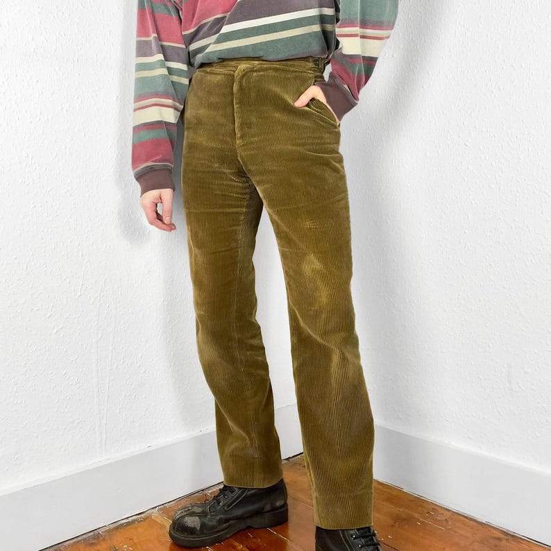Vintage Corduroy Trousers Hackett London Retro Straight Leg Fit Cotton ...