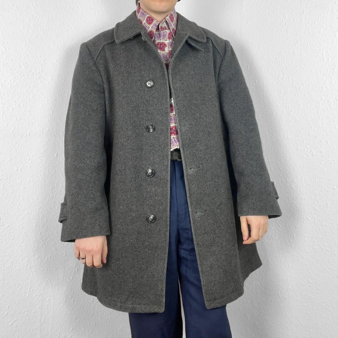 Vintage London Fog Wool Overcoat Chunky Knit Winter Coat Outdoors Retro ...