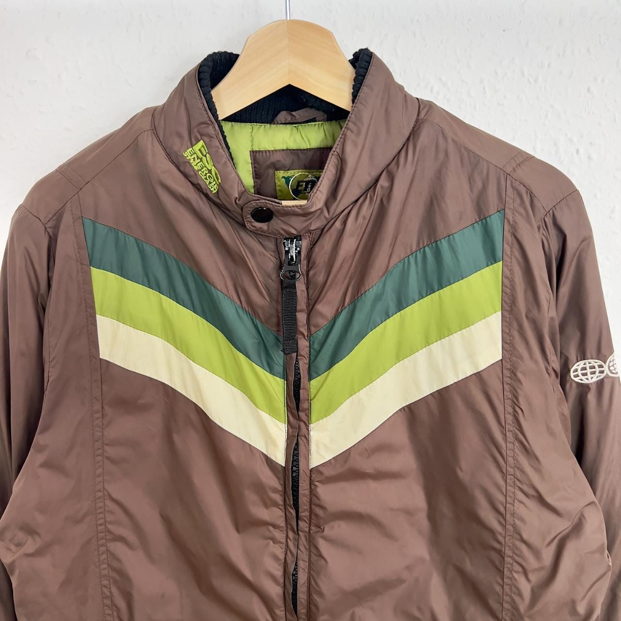 Vintage Energie Puffer Jacket Zip up Nylon Bomber 70s Style Vintage Energie Puffer Jacket Zip up Nylon Bomber 70s Style