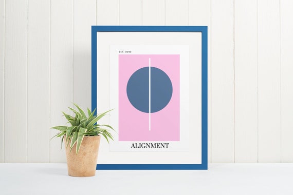 Alignment Poster Self Care Abstract Art Digital Print | Etsy