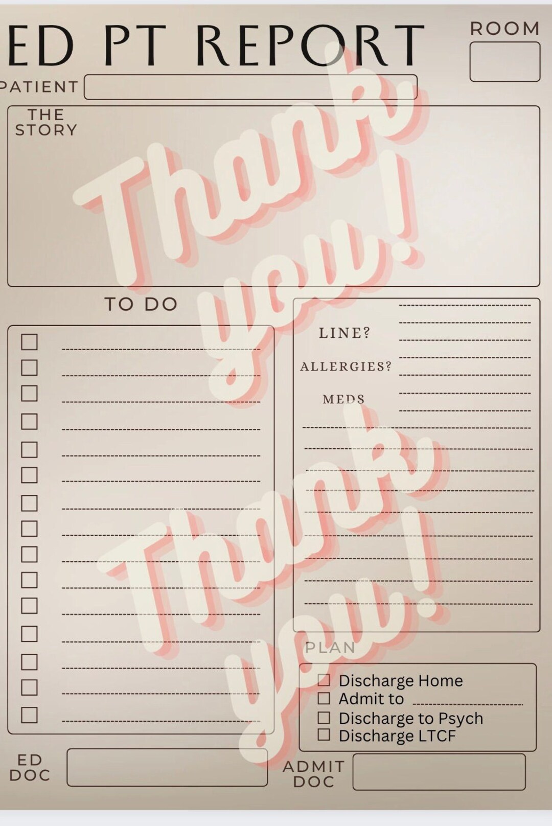 ED Report Sheet Good Notes - Etsy