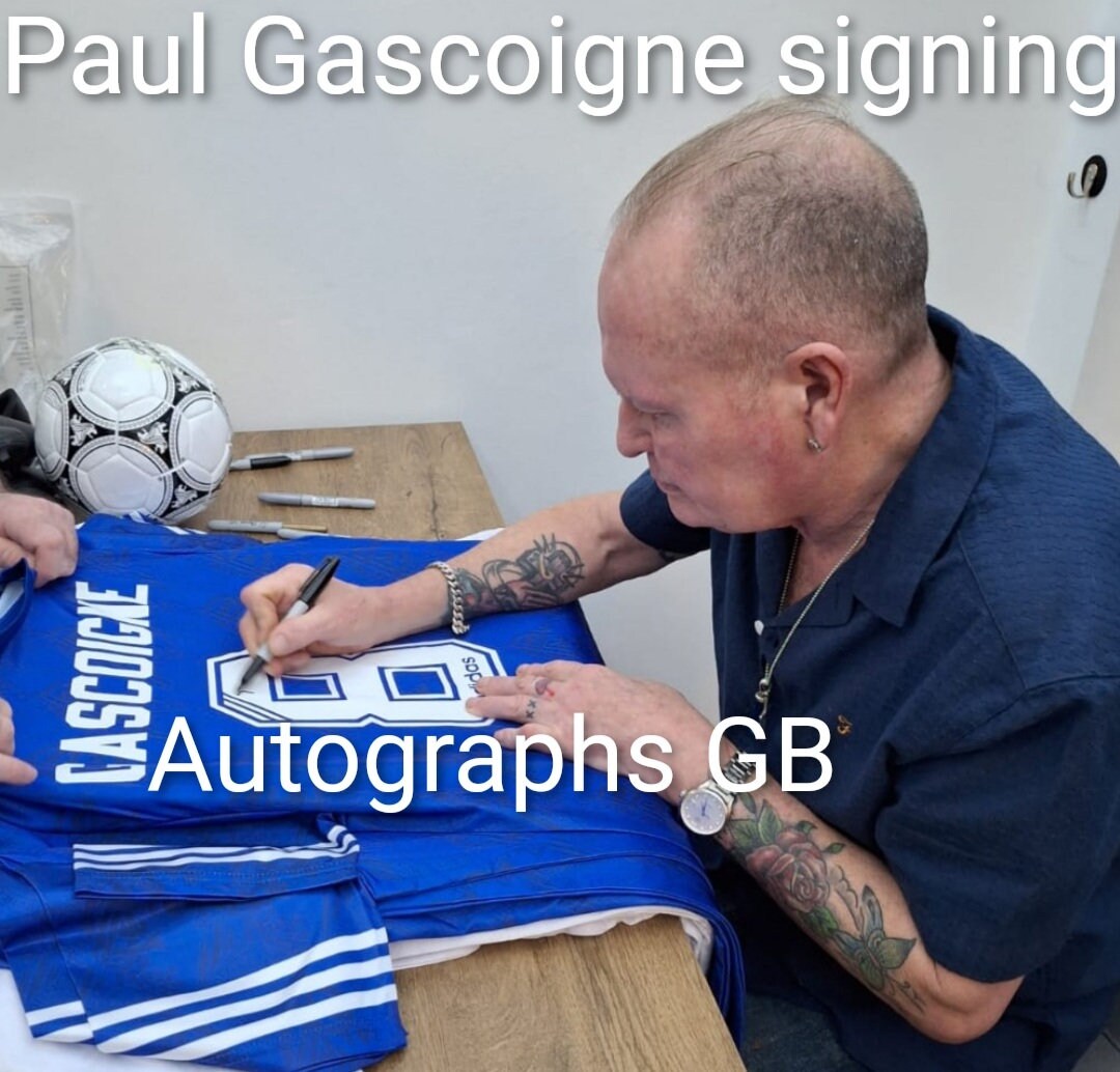 Paul Gascoigne Signed Rangers Shirt - Etsy