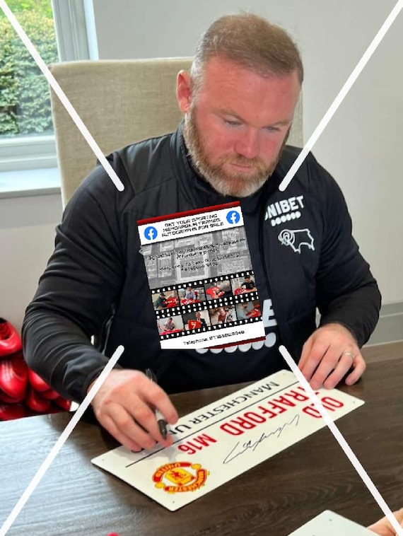 Wayne Rooney Signed Metal Road Sign. - Etsy