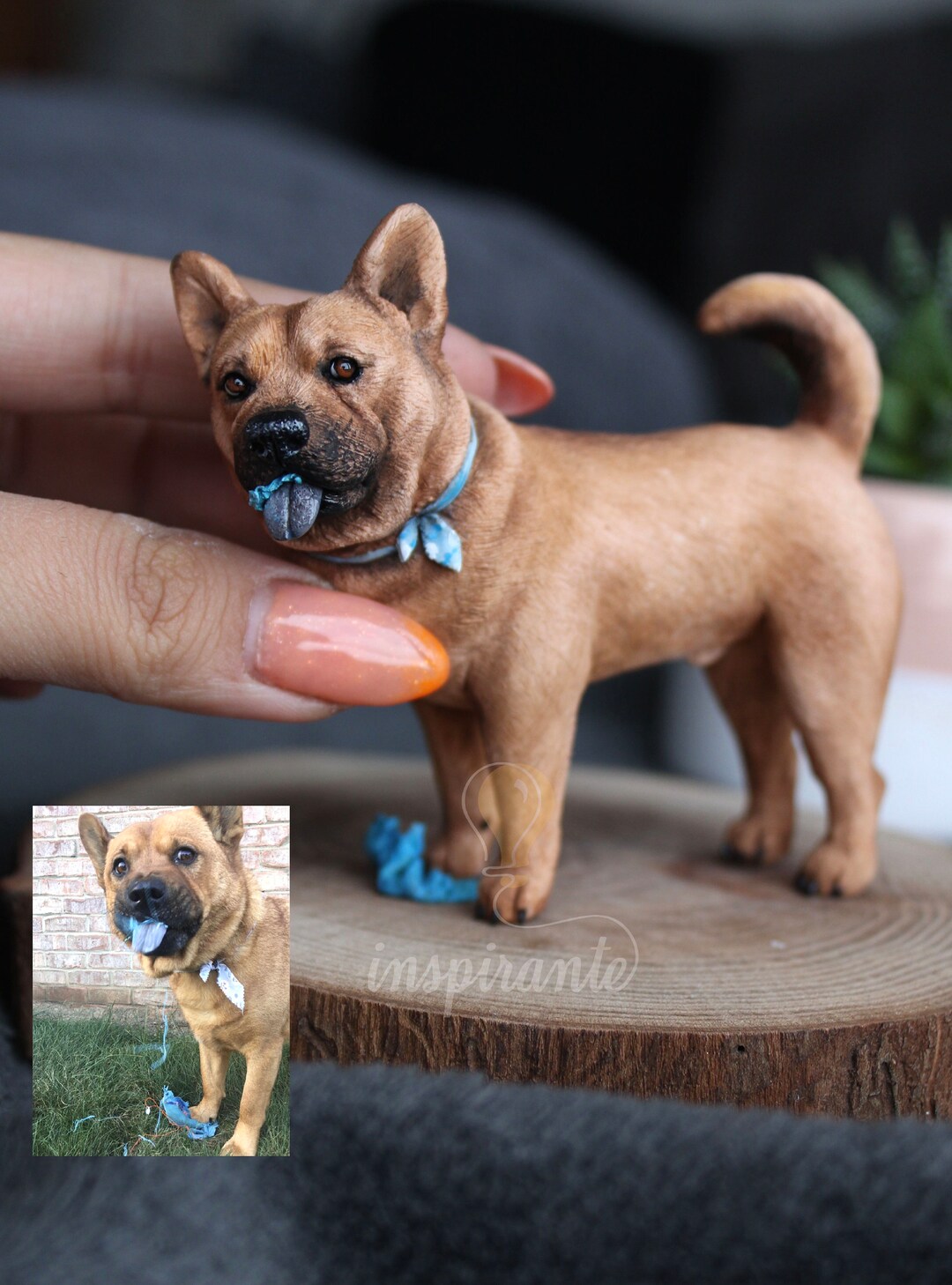 Custom Dog Sculpture - Handmade Dog Figurine - Polymer Clay Pet ...