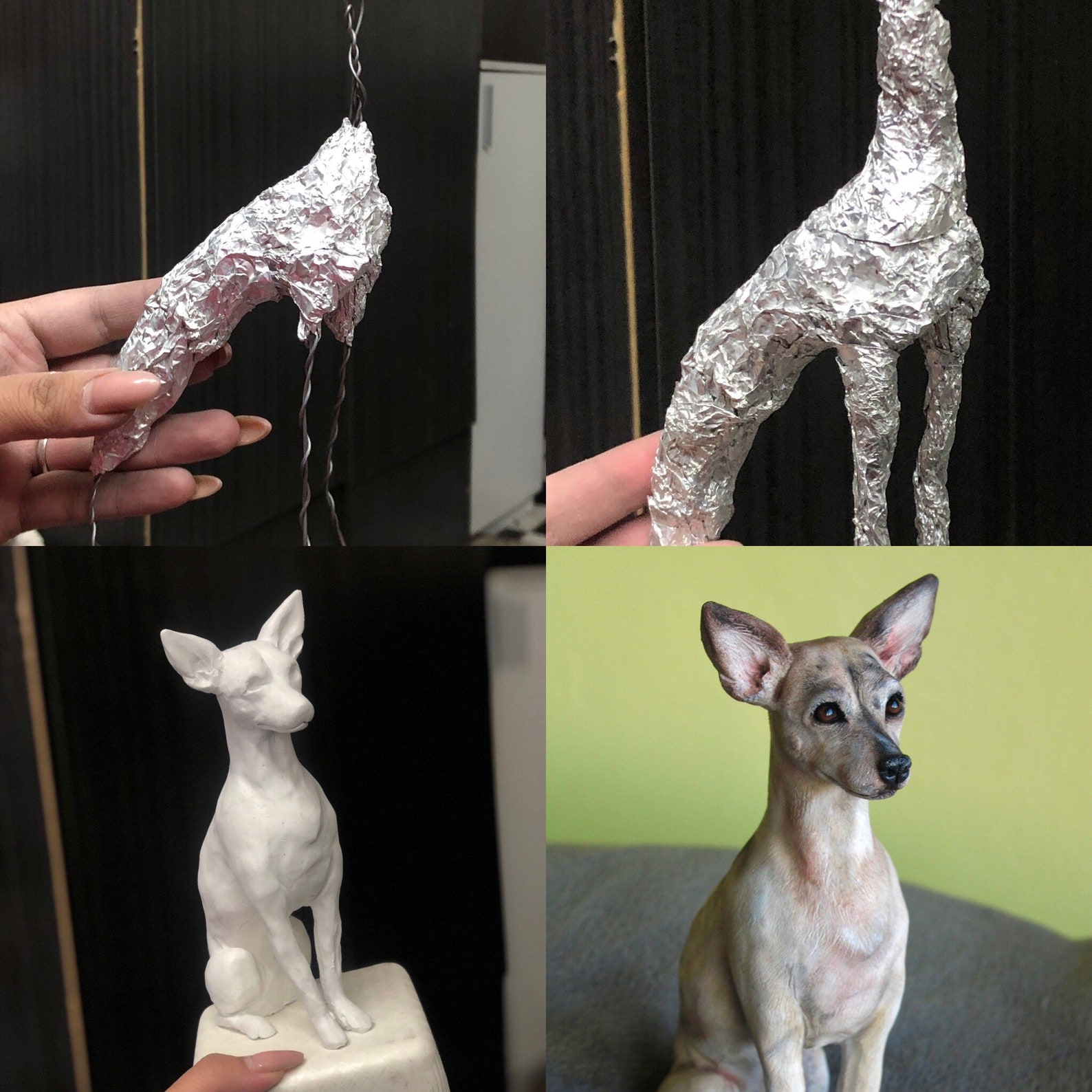 Custom Dog Sculpture Handmade Dog Figurine Polymer Clay - Etsy