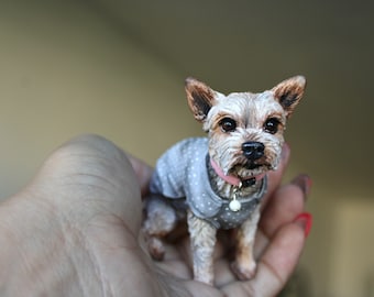 Custom Dog Sculpture Handmade Dog Figurine Polymer Clay Pet Handmade ...