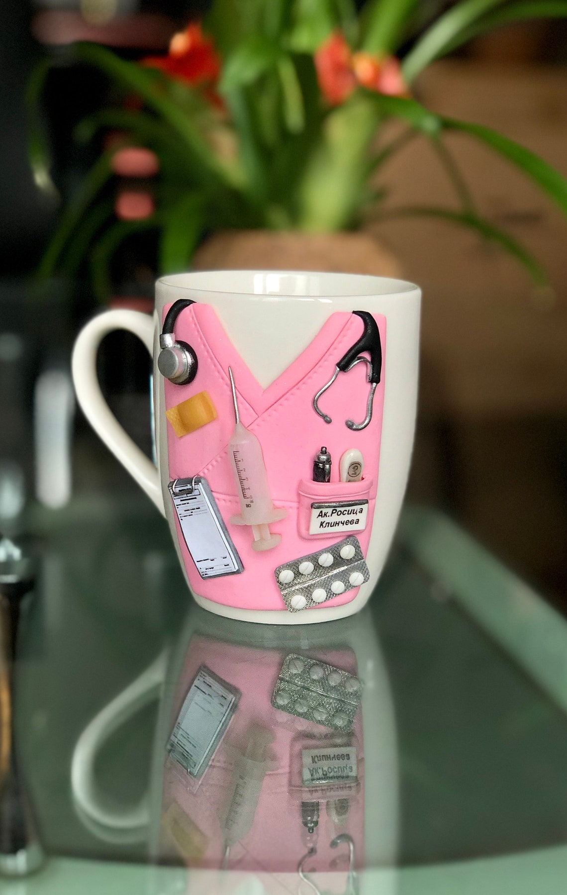 Custom Doctors Mug Doctor Gift Handmade Polymer Clay Mug - Etsy