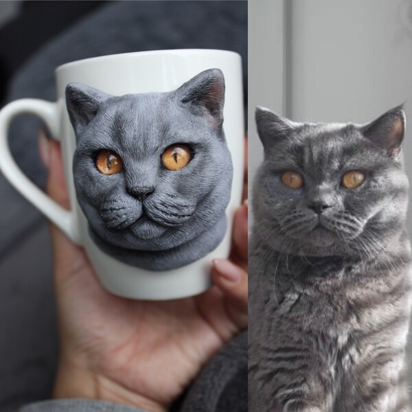 Polymer Clay Cat - Etsy