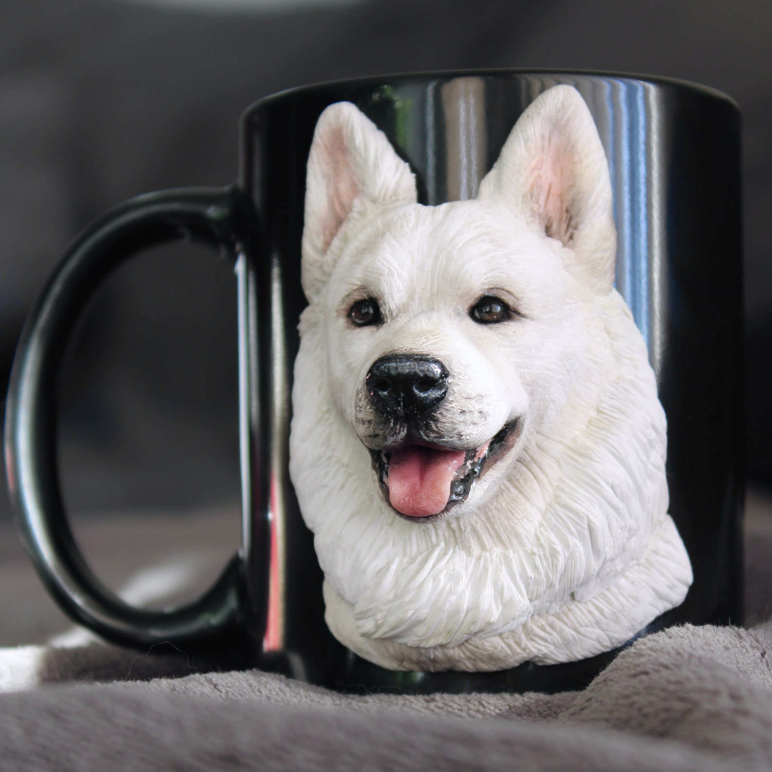 Custom Pet Mug Personalized Polymer Clay Dog Mug 3d Jack | Etsy