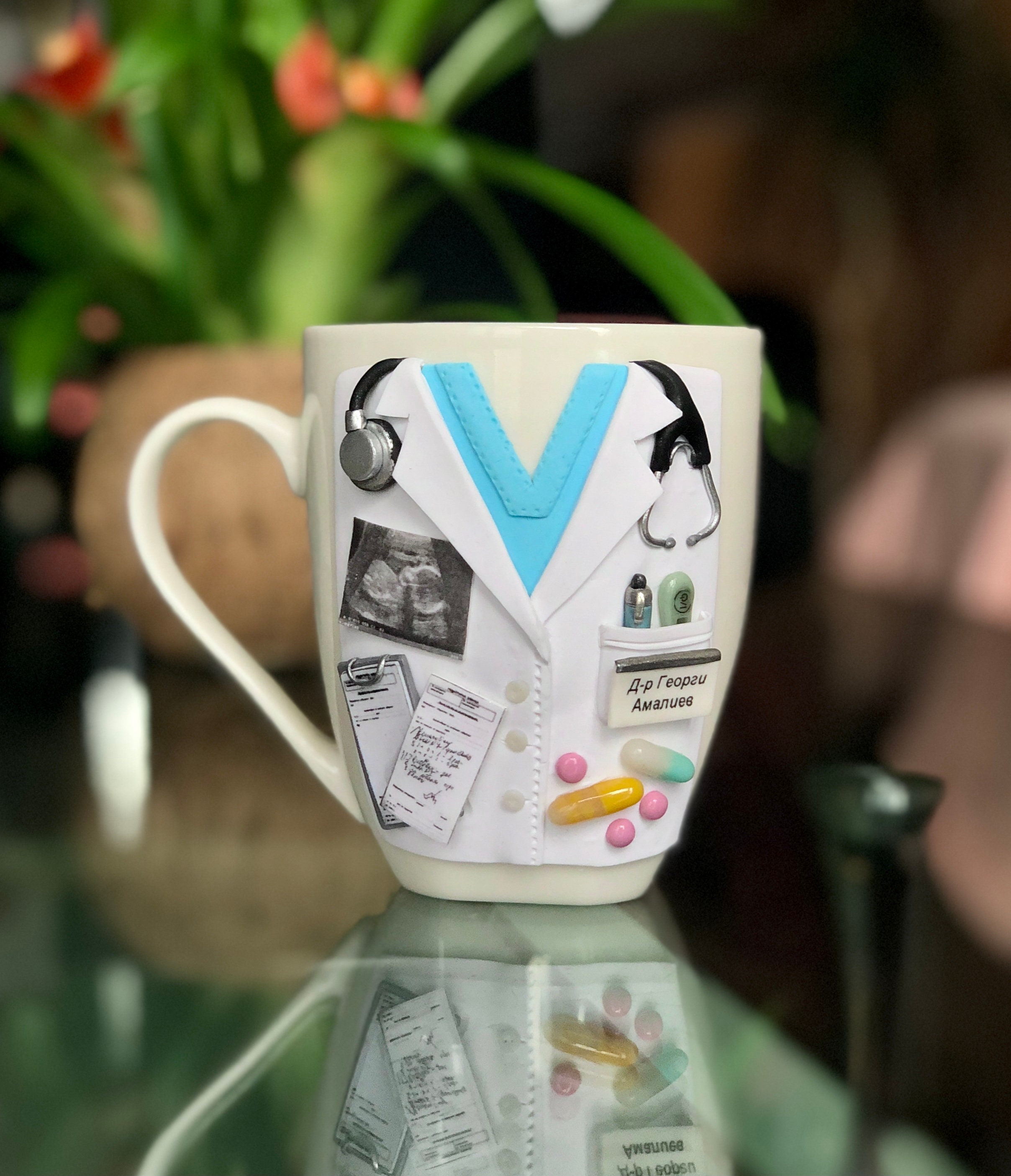 Custom Doctors Mug Doctor Gift Handmade Polymer Clay Mug - Etsy