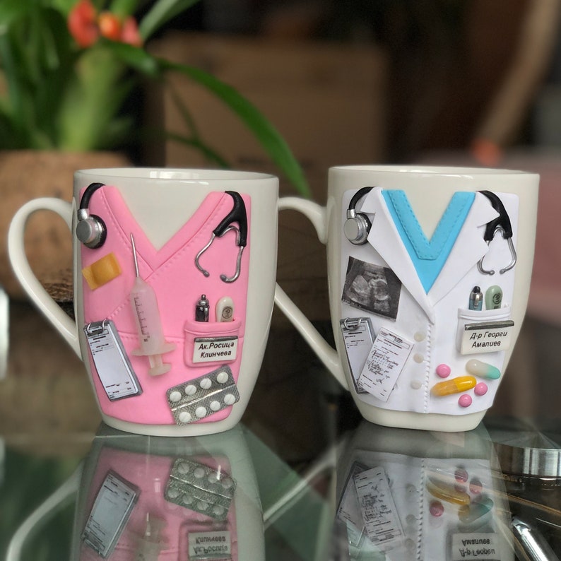 Custom Doctors Mug Doctor Gift Handmade Polymer Clay Mug - Etsy
