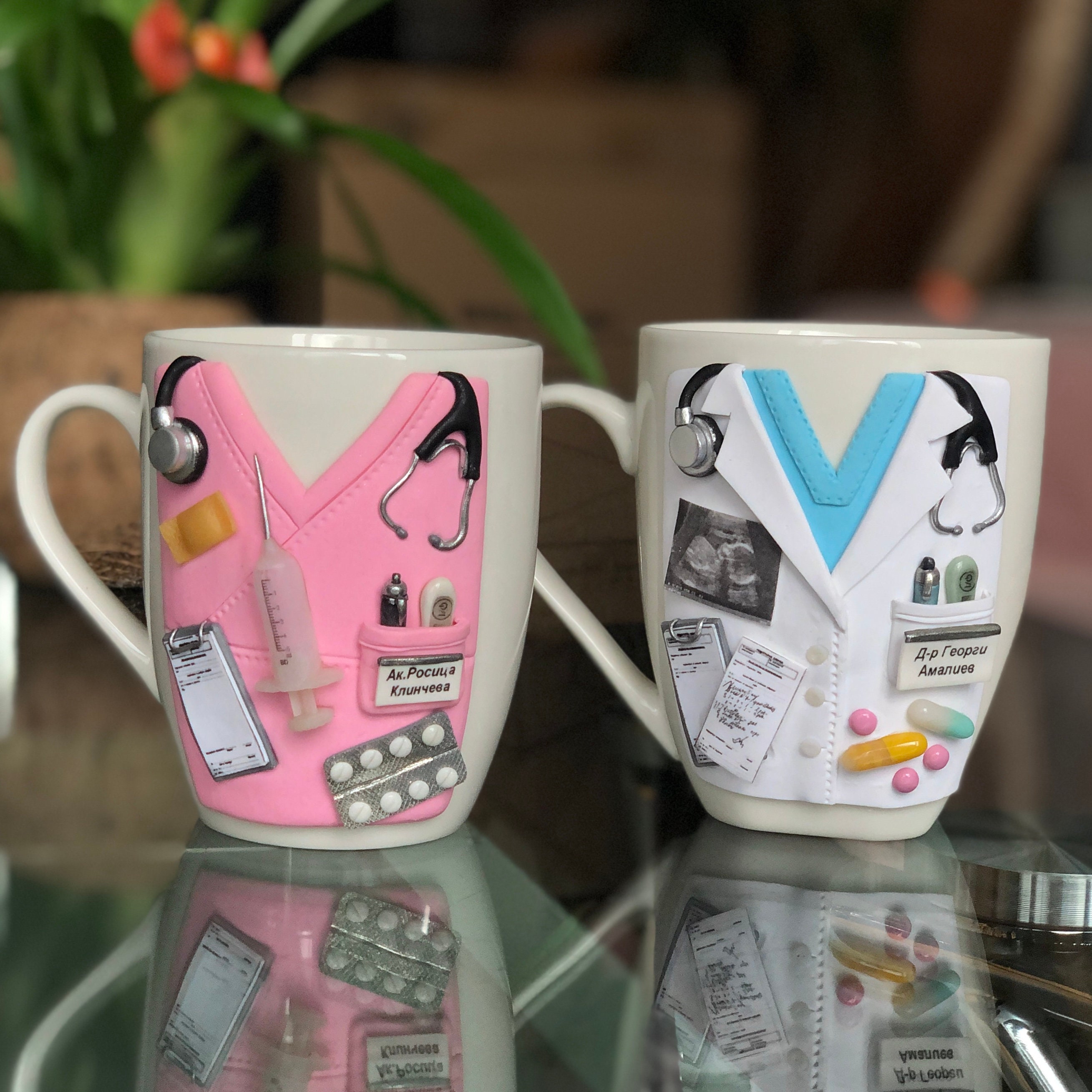 Custom Doctors Mug Doctor Gift Handmade Polymer Clay Mug - Etsy