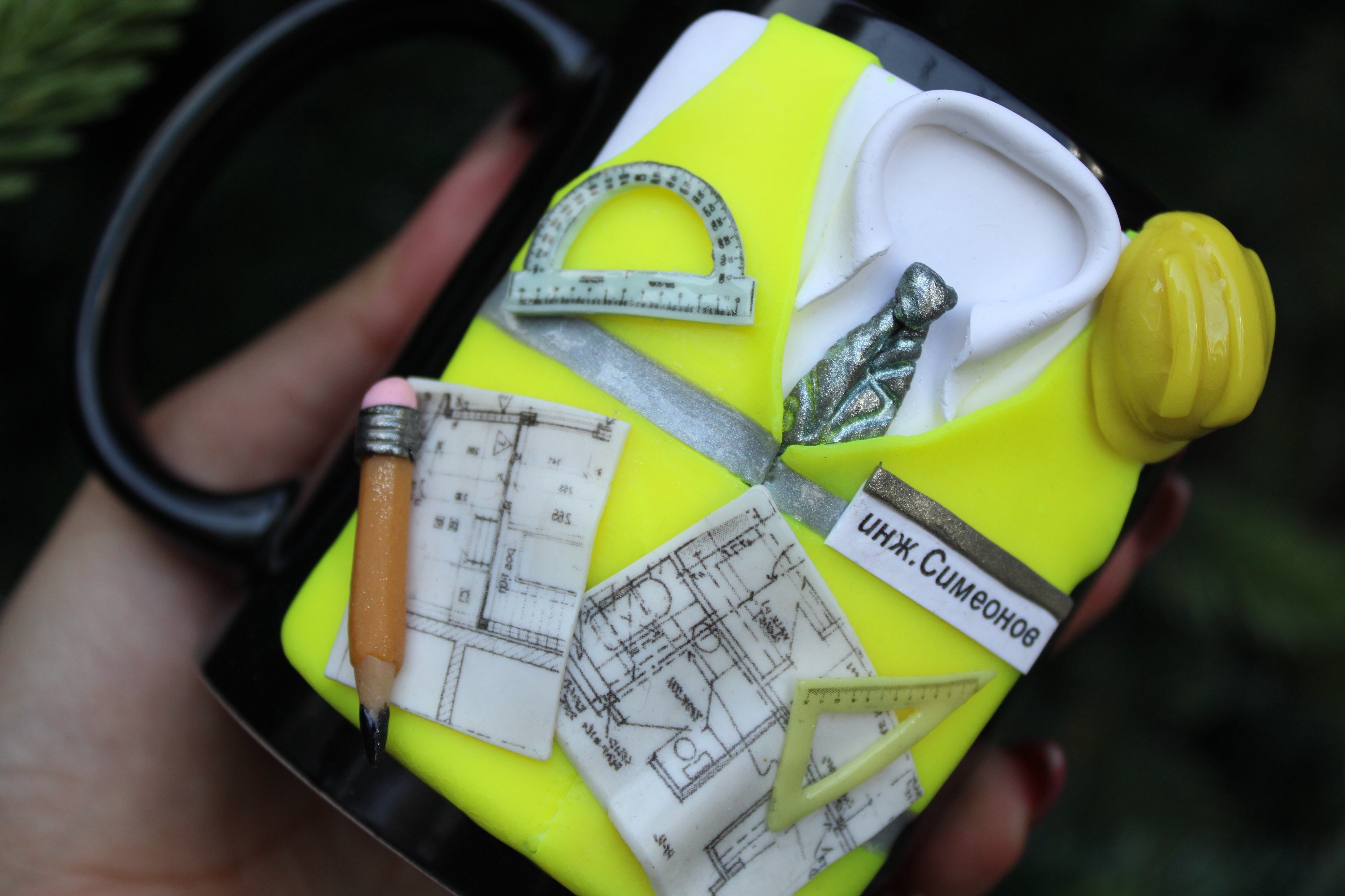 3D Custom Engineer Mug - Civil Engineer Gift - Handmade Polymer Clay ...