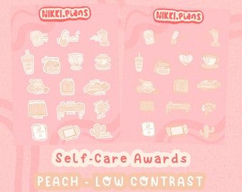 Self Care Awards Business Digital Sticker Pack | Etsy
