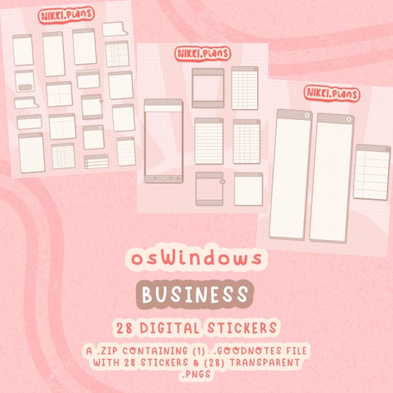 Oswindows Business Digital Sticker Pack | Etsy