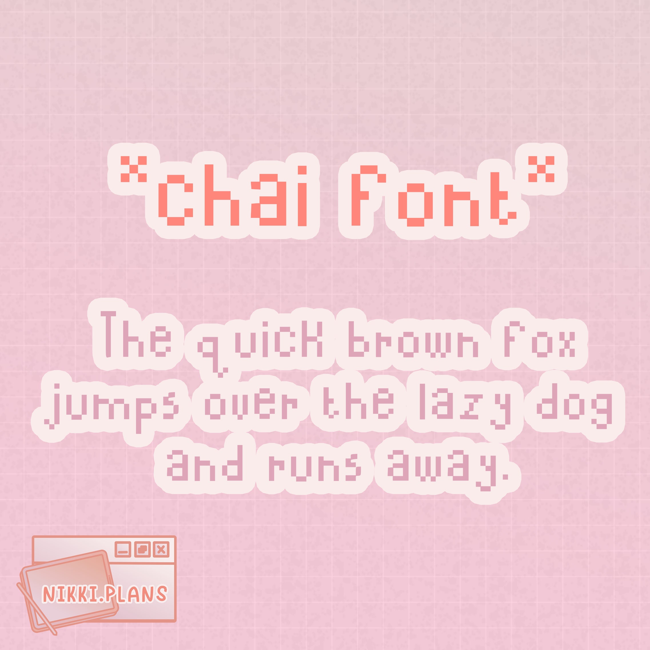 Chai Pixel Font, Cute Pixel Font, Display Font, OTF, TTF, Digital ...