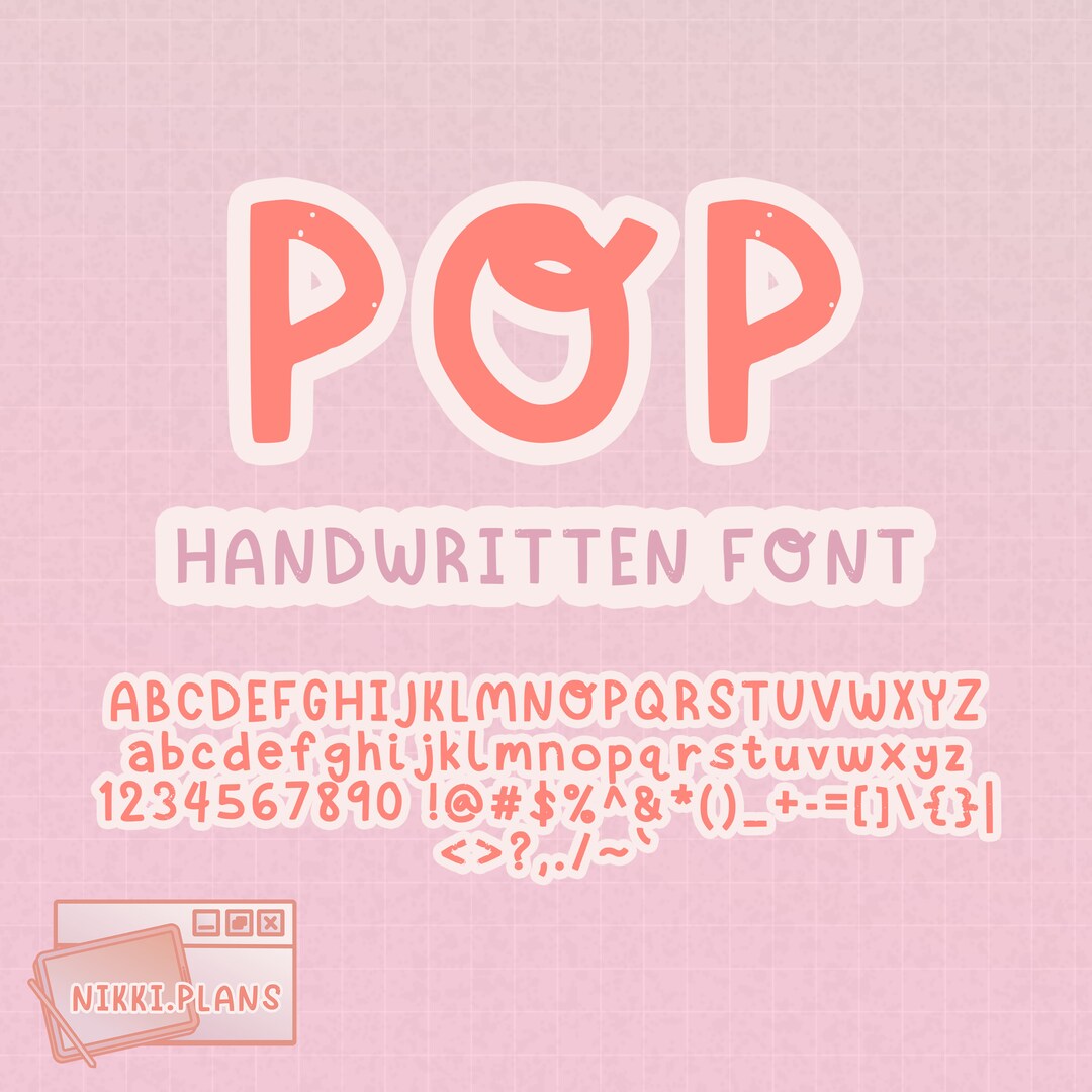 Pop Handwritten Font, Hand Lettered Font, Bold Display Font, OTF, TTF ...