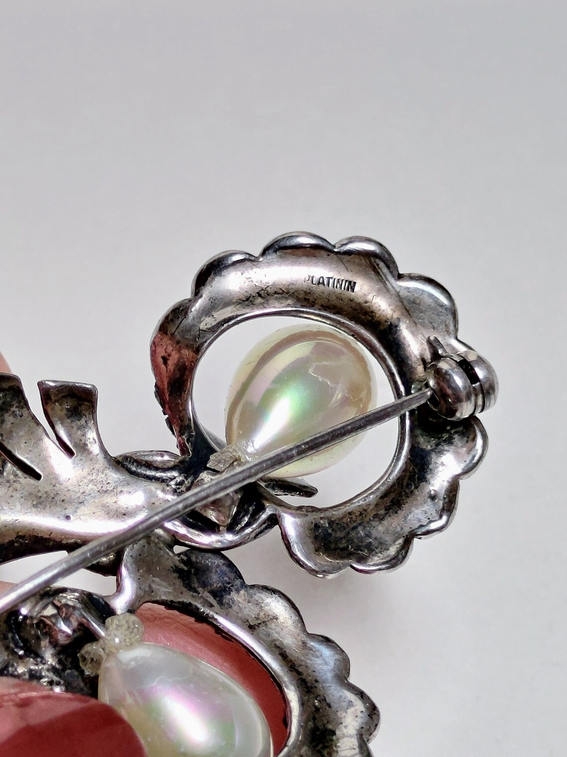 A Stunning Antique Brooch Made of Platinin Set With Pearls and ...