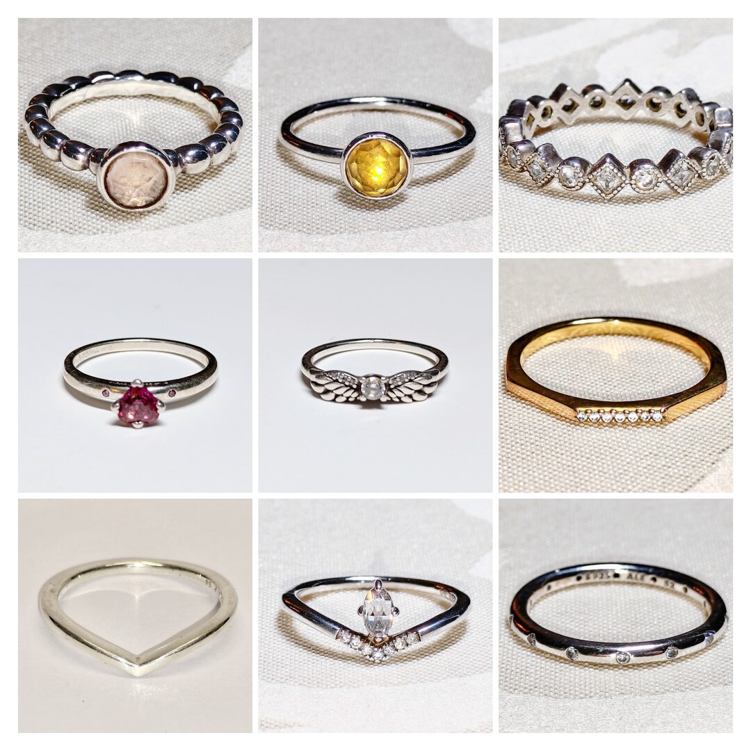 Pandora Sterling Silver Rings - Etsy