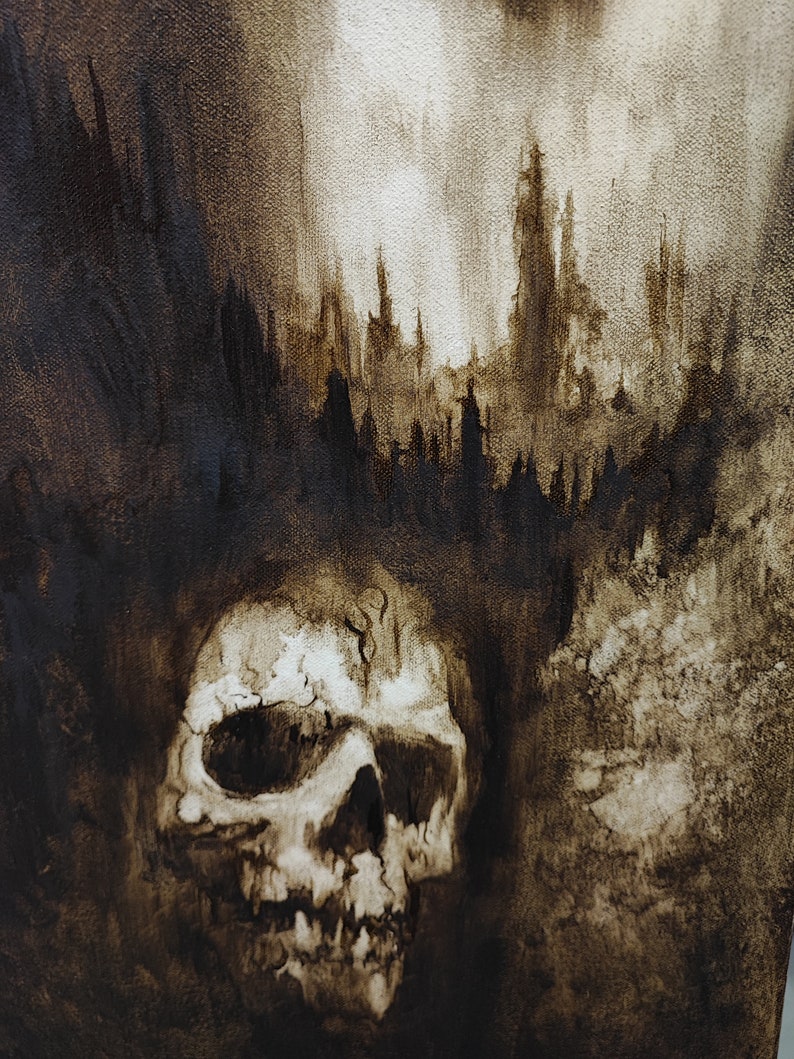 The Four Original Gothic Oil Painting. Horror Macabre Art - Etsy